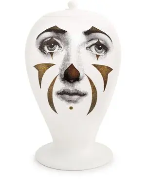 FORNASETTI Clown Oval-design Vase - White