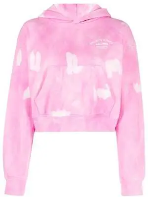 SPORTY & RICH Wellness Tie-dye Hoodie - Pink