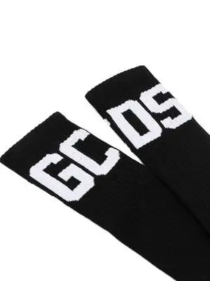 Gcds Logo-jacquard Ribbed Socks