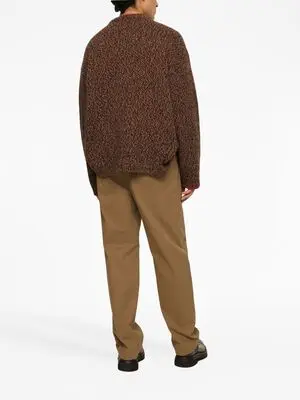 Dolce & Gabbana Straight-leg Cotton Trousers - Brown