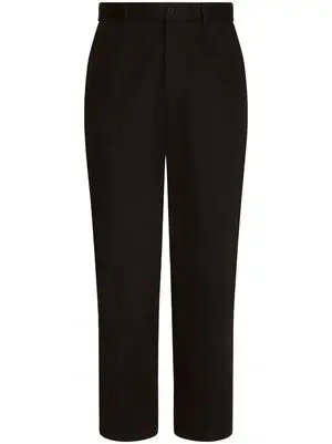 Dolce & Gabbana Front-fastening Straight-leg Trousers - Black