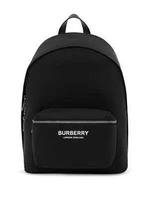 Burberry Logo-print Zip-around Backpack - Black