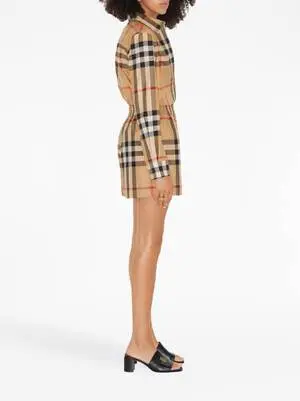 Burberry Check-pattern Cotton Shorts - Neutrals