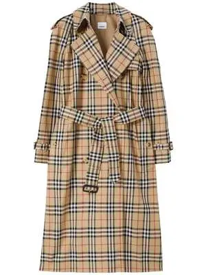 Burberry Vintage Check-print Trench Coat - Neutrals