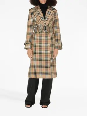 Burberry Vintage Check-print Trench Coat - Neutrals