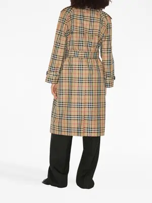 Burberry Vintage Check-print Trench Coat - Neutrals