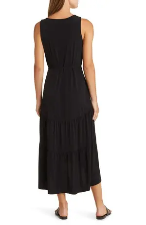 Tommy Bahama Carmela Sleeveless Tiered High-low Dress