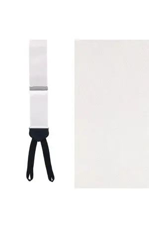 Trafalgar Sutton Silk Suspenders - Ivory