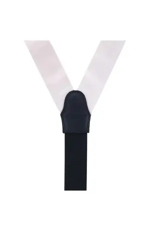 Trafalgar Sutton Silk Suspenders - Ivory