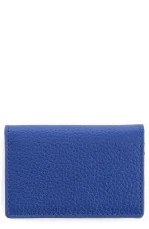 ROYCE NEW YORK Leather Card Case Cobalt-blue