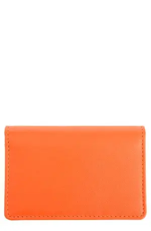 ROYCE NEW YORK Leather Card Case Orange