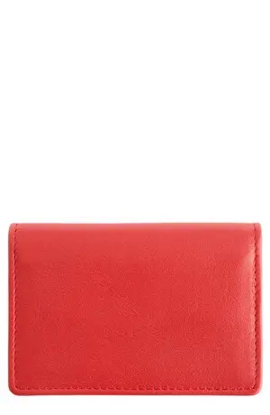 ROYCE NEW YORK Leather Card Case Red