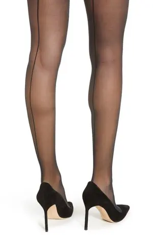 Wolford Back Seam Tights - Black