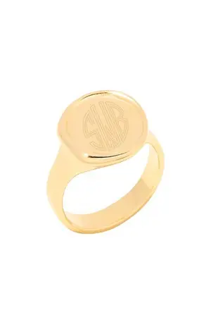 BROOK & YORK Sadie Monogram Signet Ring - Gold