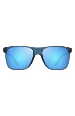 Maui Jim Rectangular Sunglasses - Matte Navy