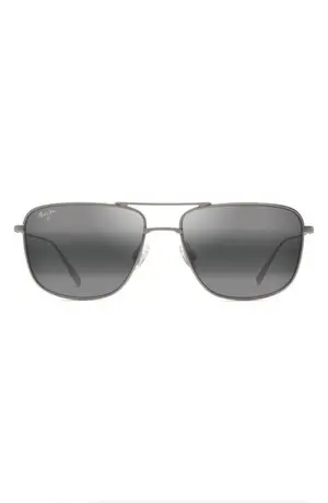Maui Jim Mikioi Aviator Sunglasses - Matte Titanium