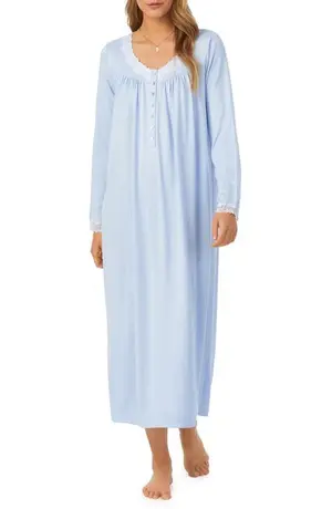 Eileen West Long Sleeve Ballet Nightgown Blue