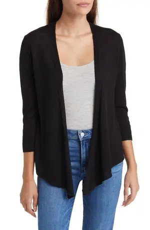 Tommy Bahama Addison Linen Blend Cardigan - Black