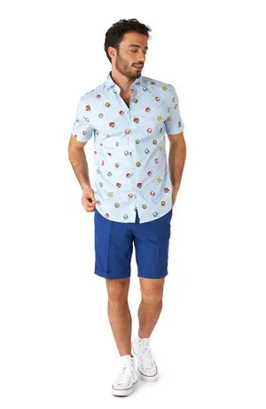 Opposuits Super Mario™ Stretch Short Sleeve Button-up Shirt
