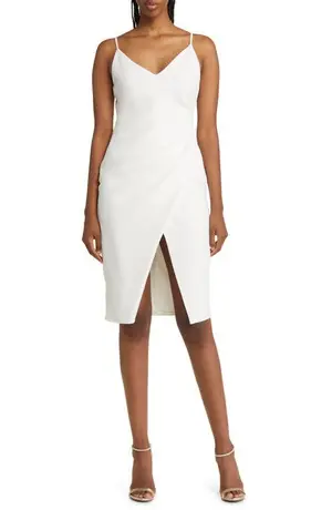 Black Halo Bowery Faux Wrap Sheath Dress - Sugar