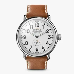 Shinola The Runwell 47mm Strap Watch - White