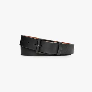 Shinola Leather Belt With Lightning Bolt Keeper - Black