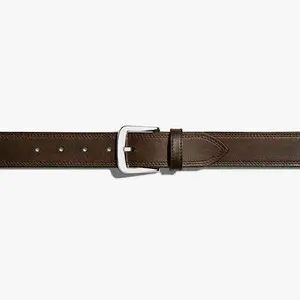 Shinola Double Stitch Leather Belt - Brown