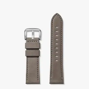 Shinola Shinola 24mm Leather Watch Strap Heather Gray