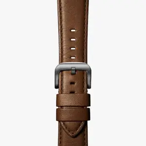 Shinola Leather Strap For Apple Watch - Dark Nut Brown