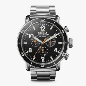 Shinola Blizzard 48mm Chronograph Watch - Black