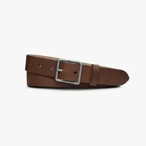 Shinola Leather Center Bar Buckle Belt - Brown