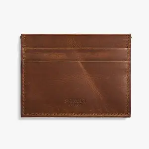 Shinola Wallet Leather Five Pocket Card Case - Brown