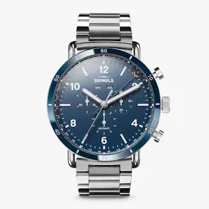 Shinola Stainless Steel 45mm Bracelet Watch - Blue