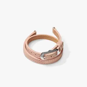 Shinola 8mm Double Wrap Leather Watch Strap - Pink
