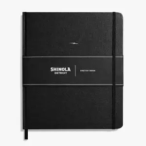 Shinola Sketch Book Hard Linen Monogrammable Jet - Black