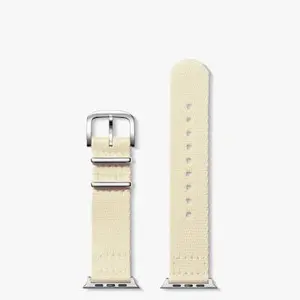 Shinola Shinola Apple Watch® Compatible 20mm Nylon Strap Cream