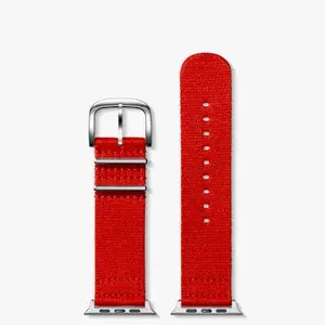 Shinola Shinola Apple Watch® Compatible 20mm Nylon Strap Red