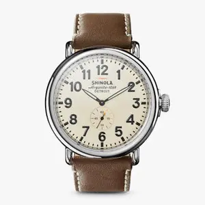 Shinola The Runwell 47mm Strap Watch - Cream