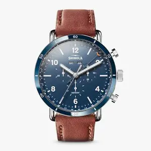 Shinola The Canfield Sport 45mm Chronograph Watch - Blue