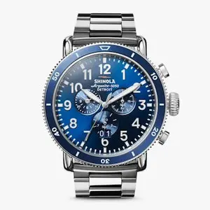 Shinola Chronograph Stainless Steel Bracelet Watch 48mm - Midnight Blue