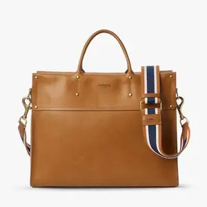 Shinola Large Leather Satchel - Tan