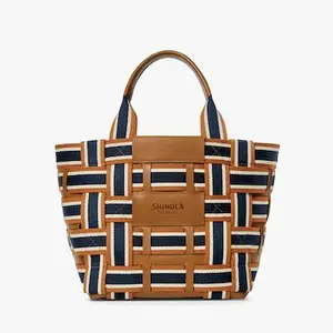 Shinola Bixby Basket Tote - Tan And Navy