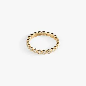 Shinola Diamond Rivet Eternity Ring - 14k Gold
