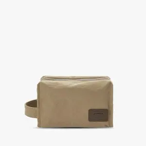 Shinola Canvas Bert Double Zip Kit - Taupe/smoke