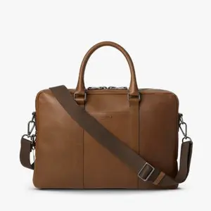 Shinola Leather Computer Briefcase - Brown