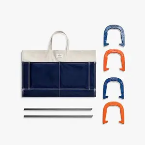Shinola Horseshoe Set With Canvas Tote - Navy