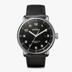 Shinola The Canfield 43mm Strap Watch - Black