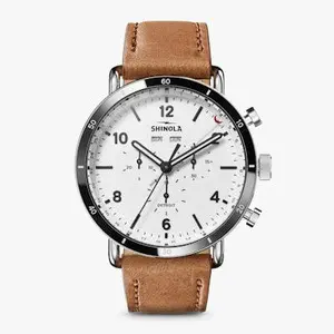 Shinola 45mm The Canfield Sport Chronograph Watch - White