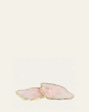 ANNA NEW YORK Quartz Coasters, Set Of 2 - Rose