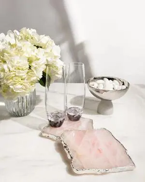ANNA NEW YORK Quartz Coasters, Set Of 2 - Rose